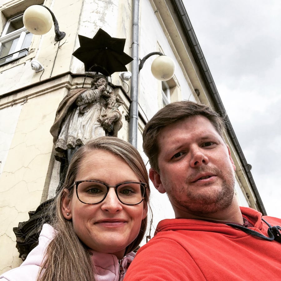 Socha sv. Jana Nepomuckého v Lubawce (PL) - svatý Jan Nepomucký